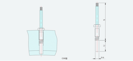 Shockproof Boiler Temperature Sensor PT100 For Steam Turbine